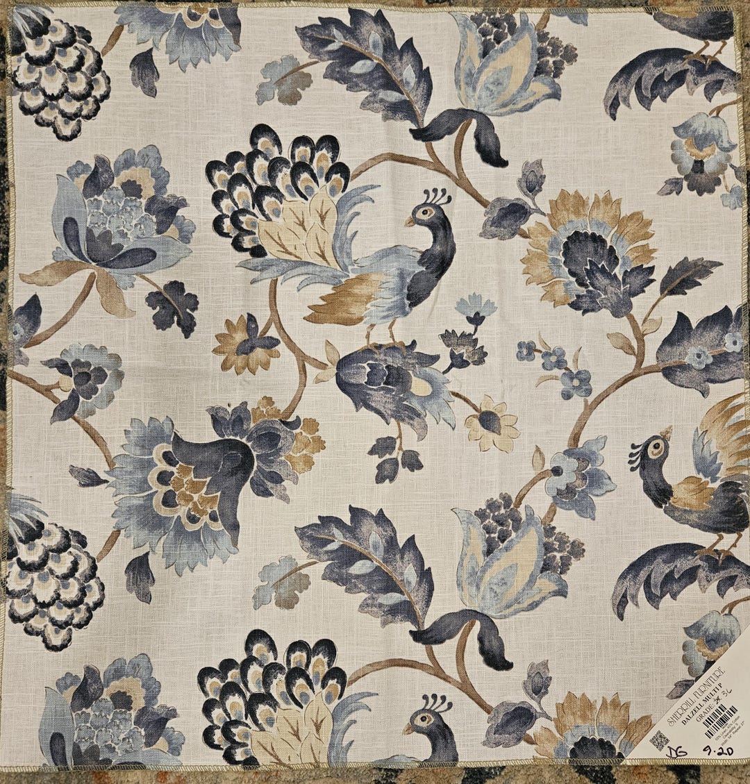 Sherrill Furniture Fabric Sample Dalzell Multi Designer Fabric - Etsy