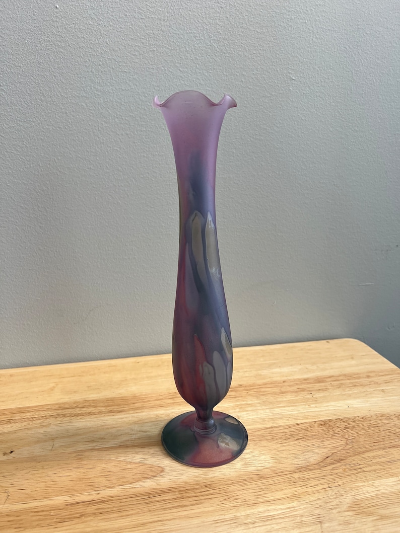 Vintage Rueven Nouveau Art Glass Bud Vase - Etsy