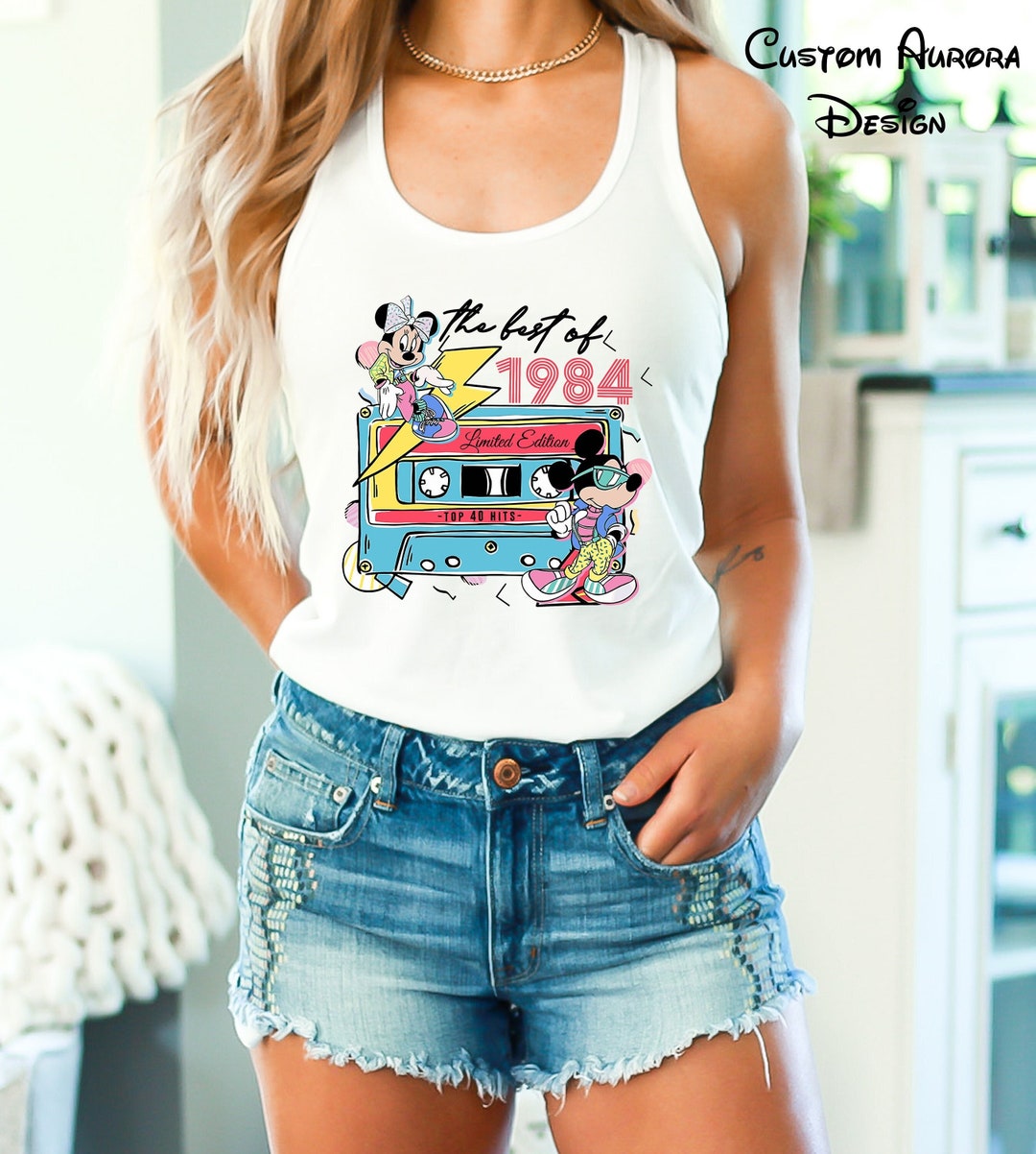 The Best of 1984 Mickey Tank Top, Disney Mickey Minnie Racerback ...