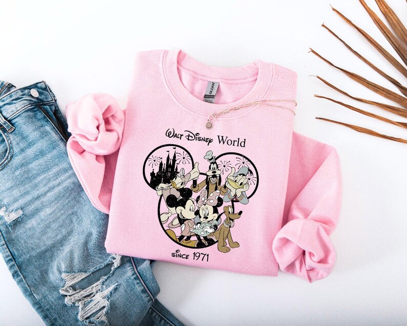 Vintage Walt Disney World Shirt, Classic Mickey Minnie Goofy Pluto Tee ...