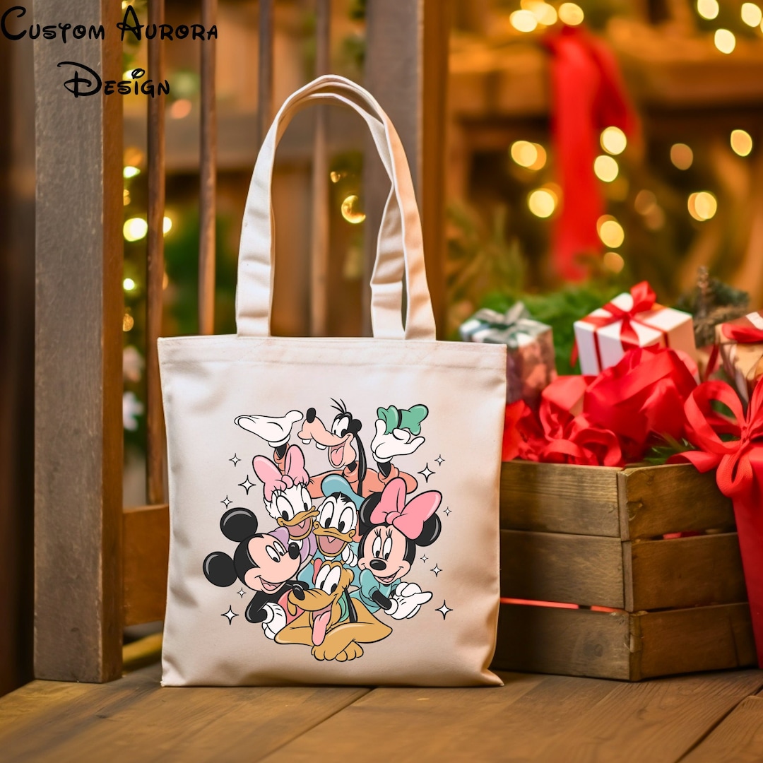 Disney Mickey Minnie Tote Bag, Disney Tote Bag,mickey and Friends Tote ...