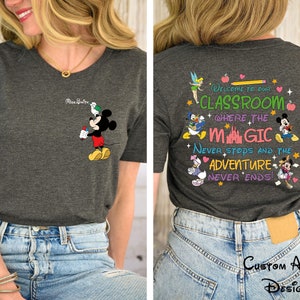 Personalized Teacher Shirt, Mickey Mouse Shirt, Custom Mrs. Teacher T ...