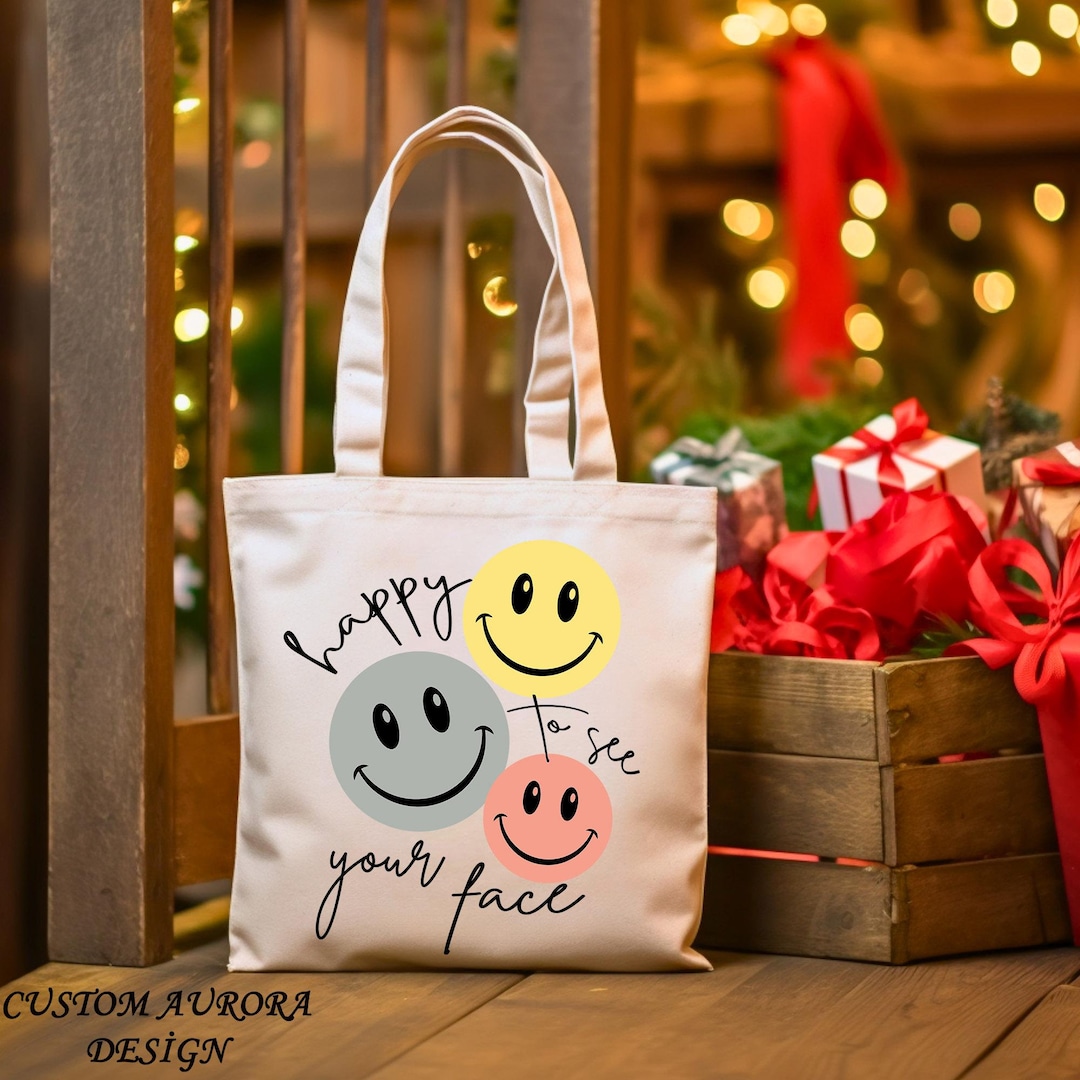 Happy to See Your Face Bag, Mental Health Bag, Teacher Life Tote Bag ...