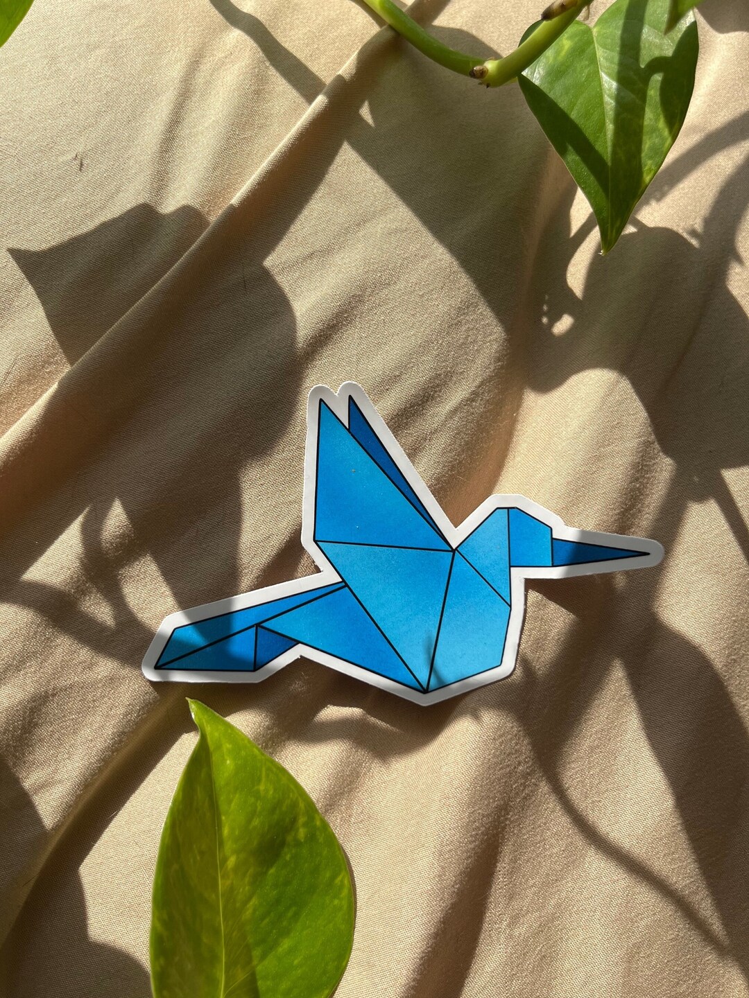 Origami Bird Sticker - Etsy