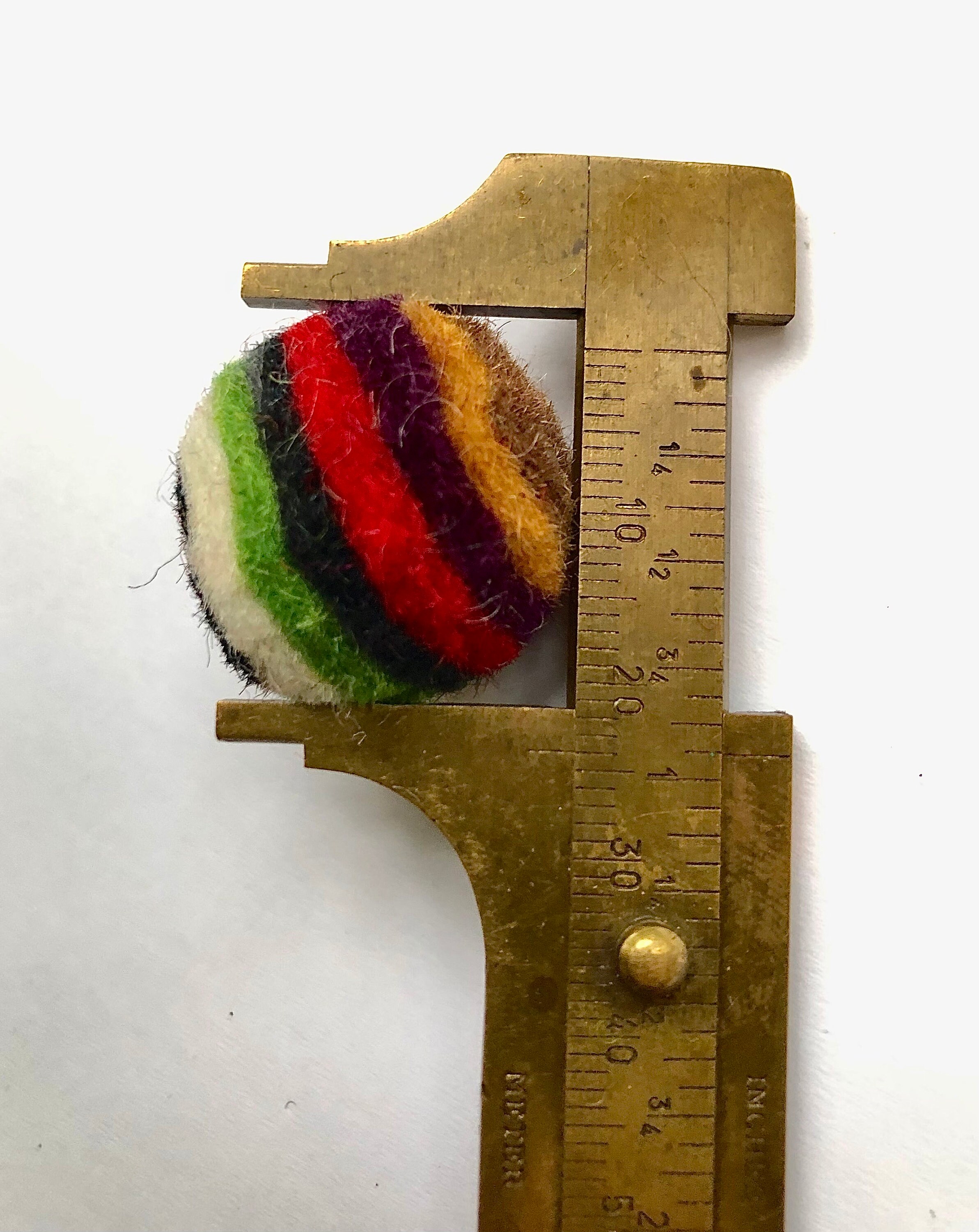 20 Pack Felted Wool Multicolored Layered Balls/pompoms (small) - Etsy