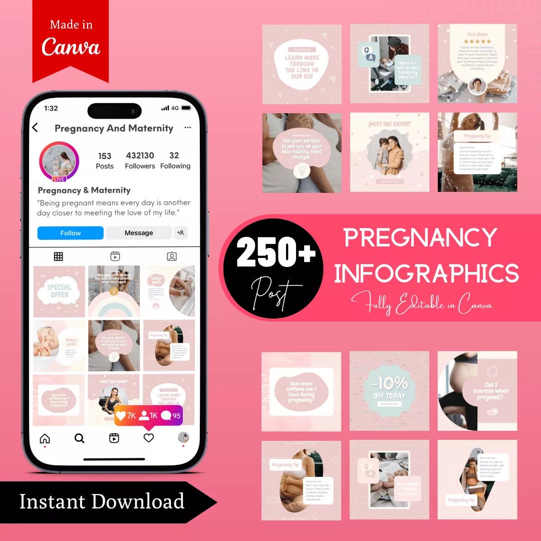 Birth Plan Template, Instagram Templates, Pregnancy and Maternity ...