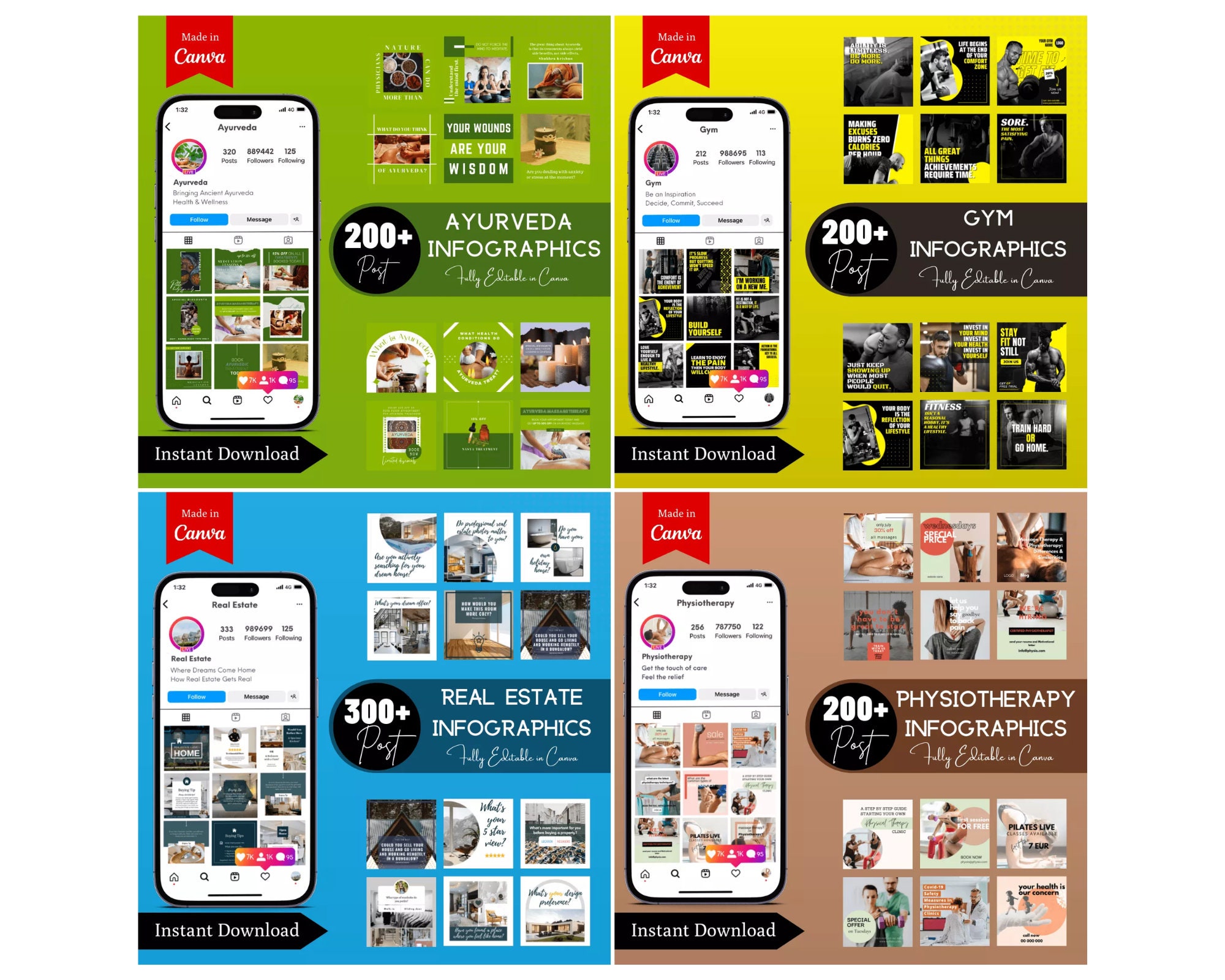 Mega Infographic Bundle 15000 Posts and 40 Customizable Canva Templates ...