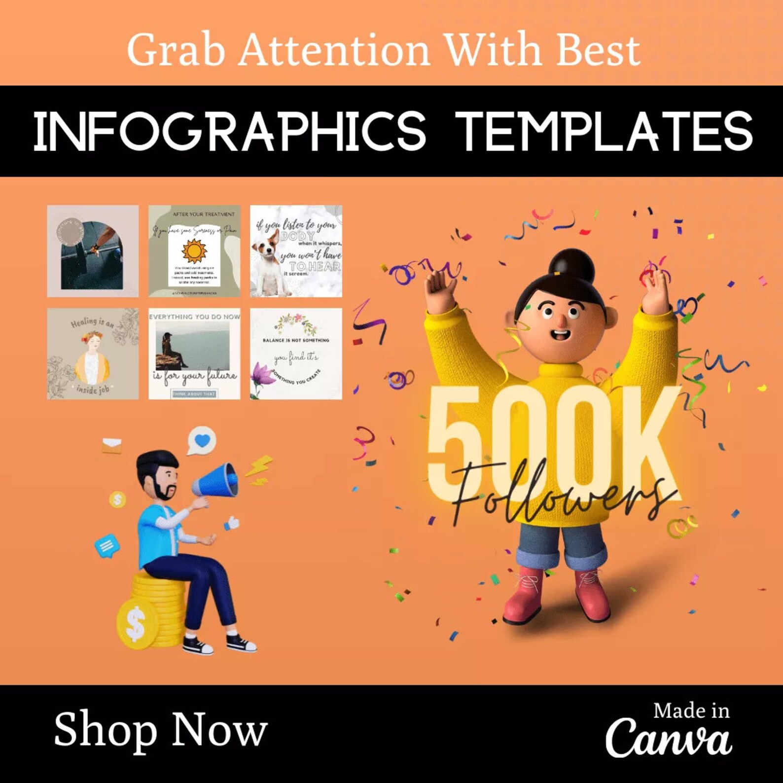 Acupuncture Template, Social Media Templates, Infographic Canva ...