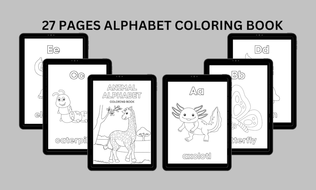 ANIMAL ALPHABET COLORINGBOOK - Etsy