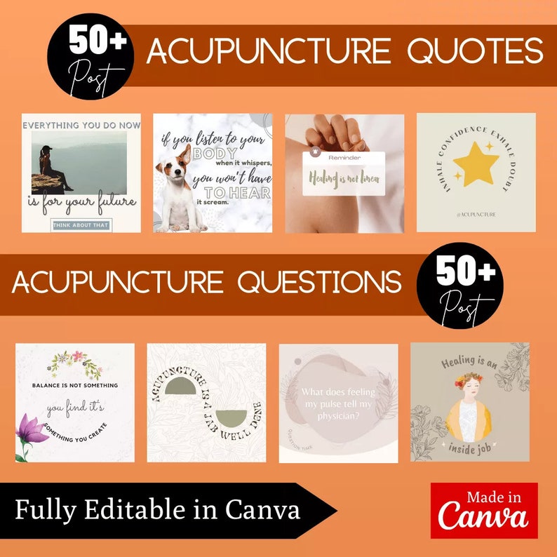 Acupuncture Template, Social Media Templates, Infographic Canva ...