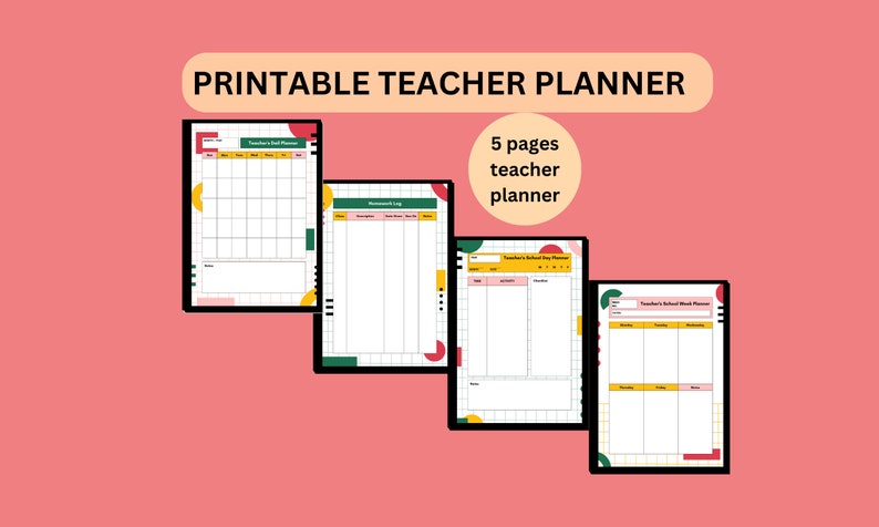 PRINTABLE TEACHER PLANNER - Etsy