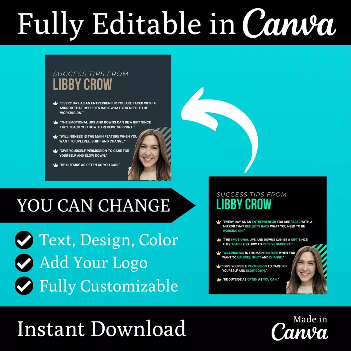 Celebrities Tips Infographic Template, Ready Made Posts, Social Media ...