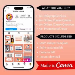 Online Course Template, Instagram Templates, Infographic Ready Made ...