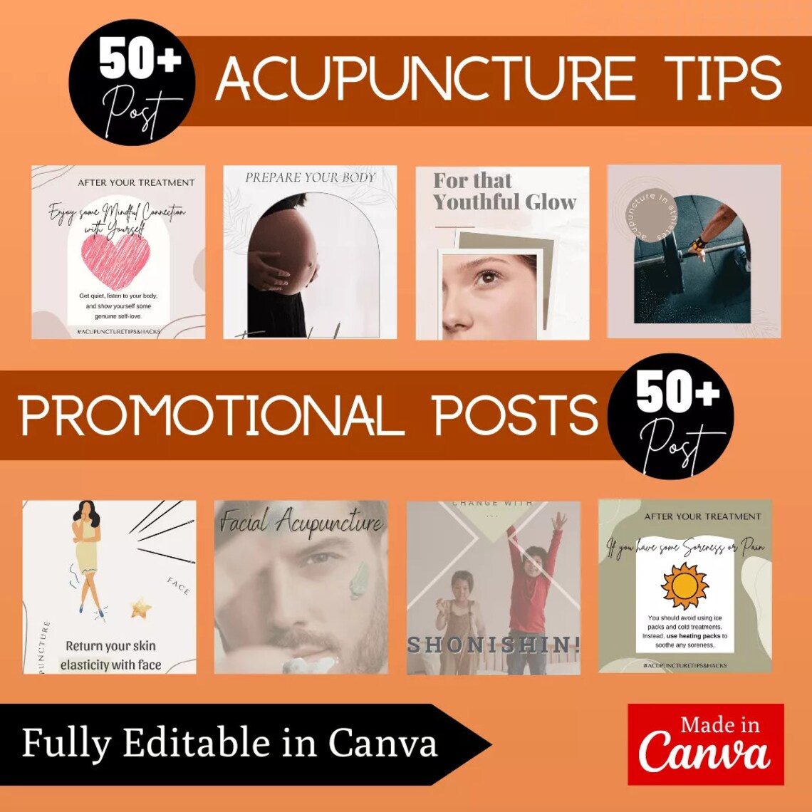 Acupuncture Template, Social Media Templates, Infographic Canva ...