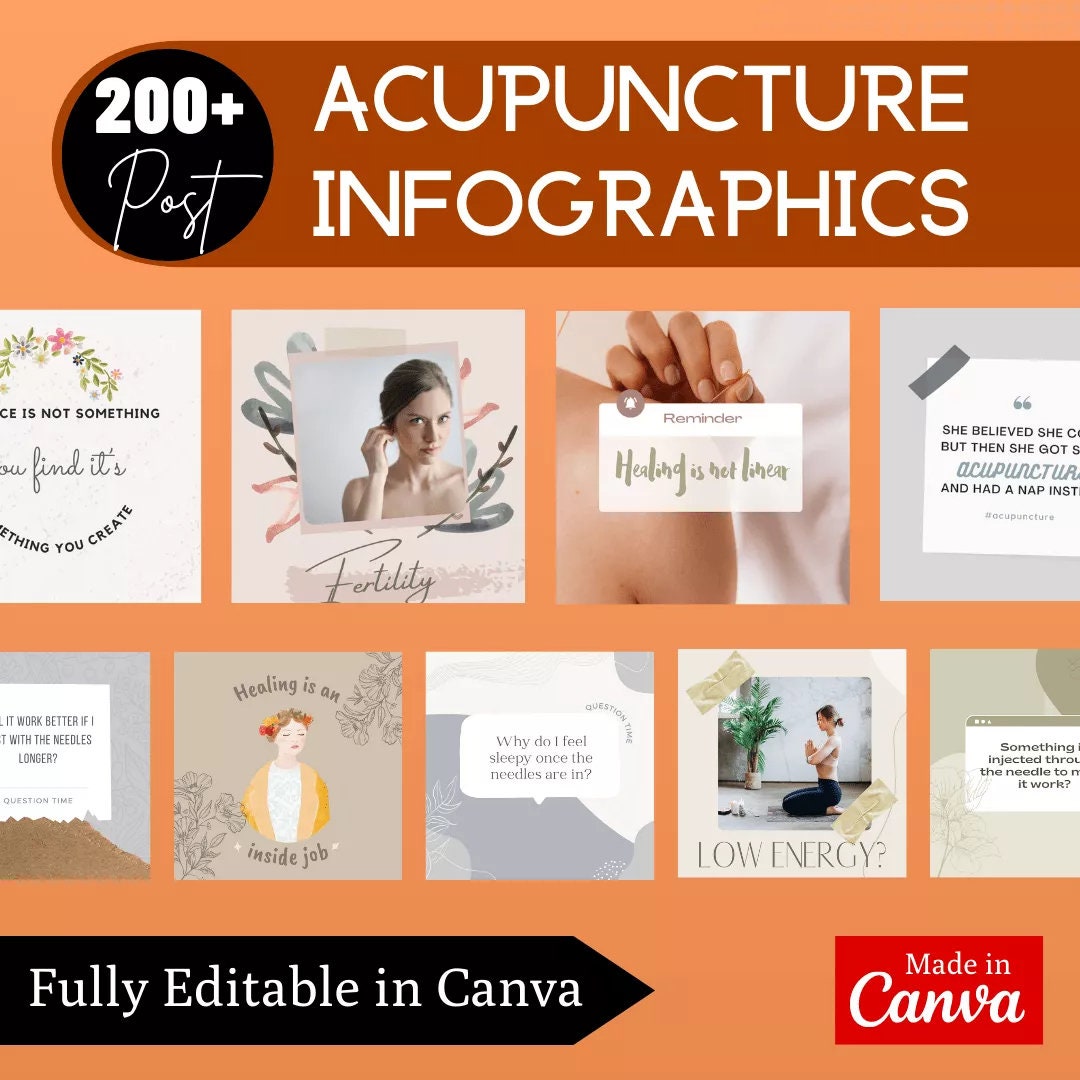Acupuncture Template, Social Media Templates, Infographic Canva ...