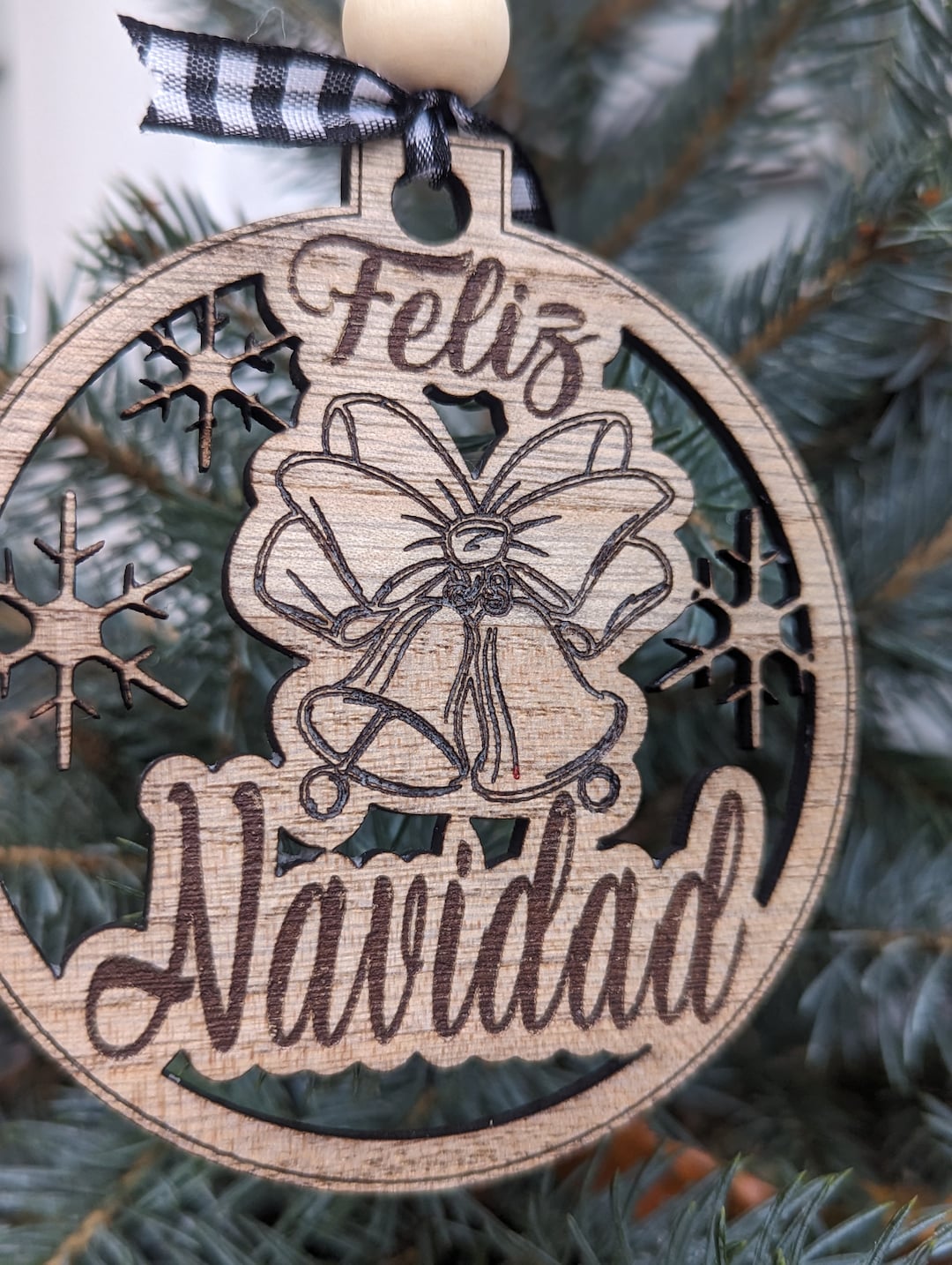 Feliz Navidad Christmas Ornament Christmas Gift Laser - Etsy