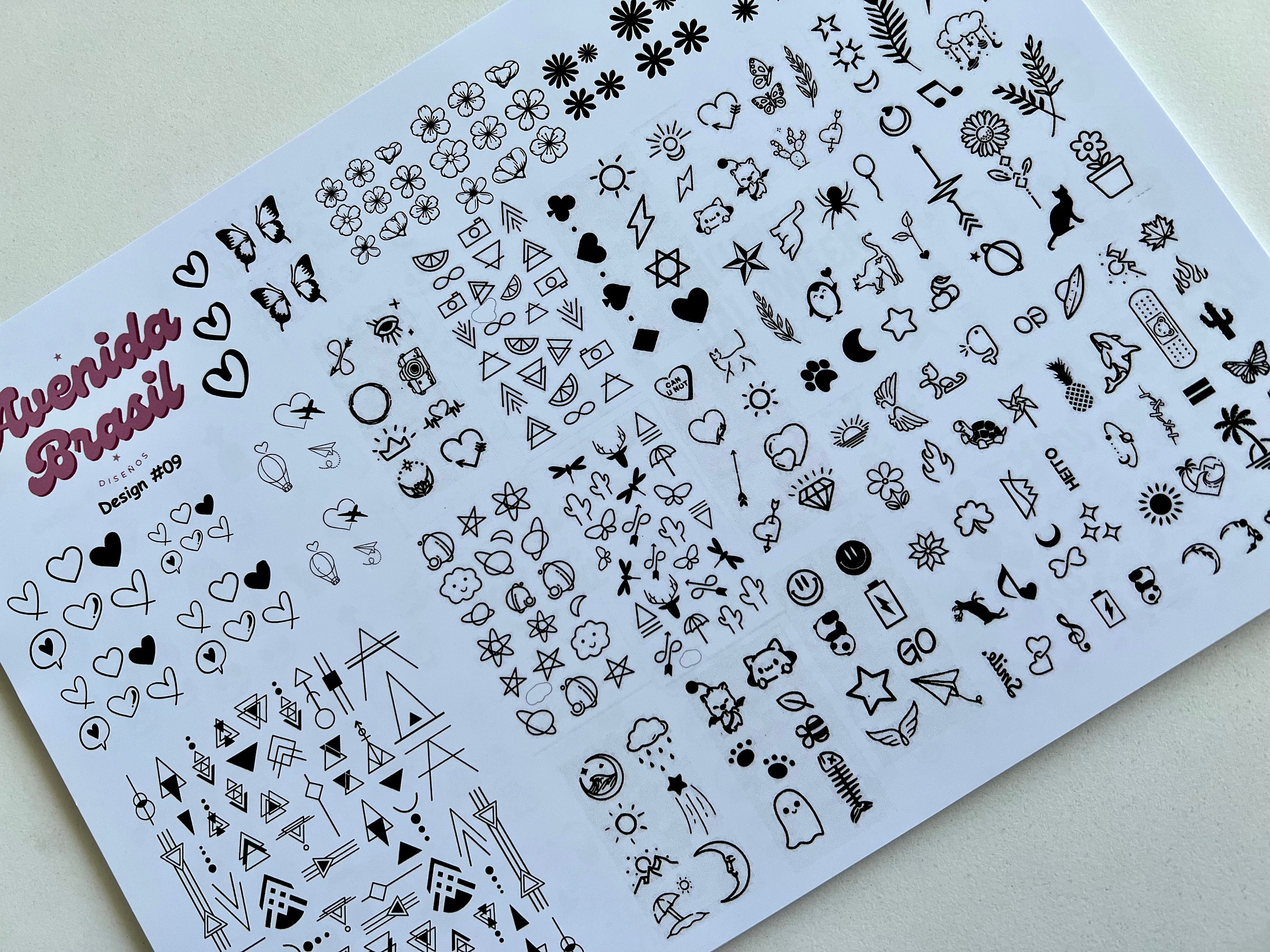 Random Rhapsody Printable Nail Designs Nail Stamp Plate Nail Art Trace ...