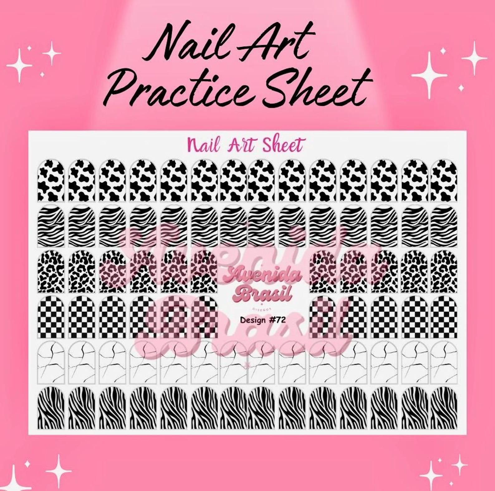 Exotic Animal Print Printable Nail Designs Nail Stamp Plate Nail Art ...