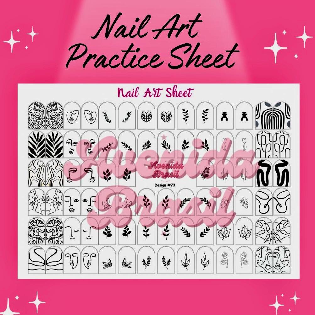 Abstract Vibes Printable Nail Designs Nail Stamp Plate Nail Art Trace ...