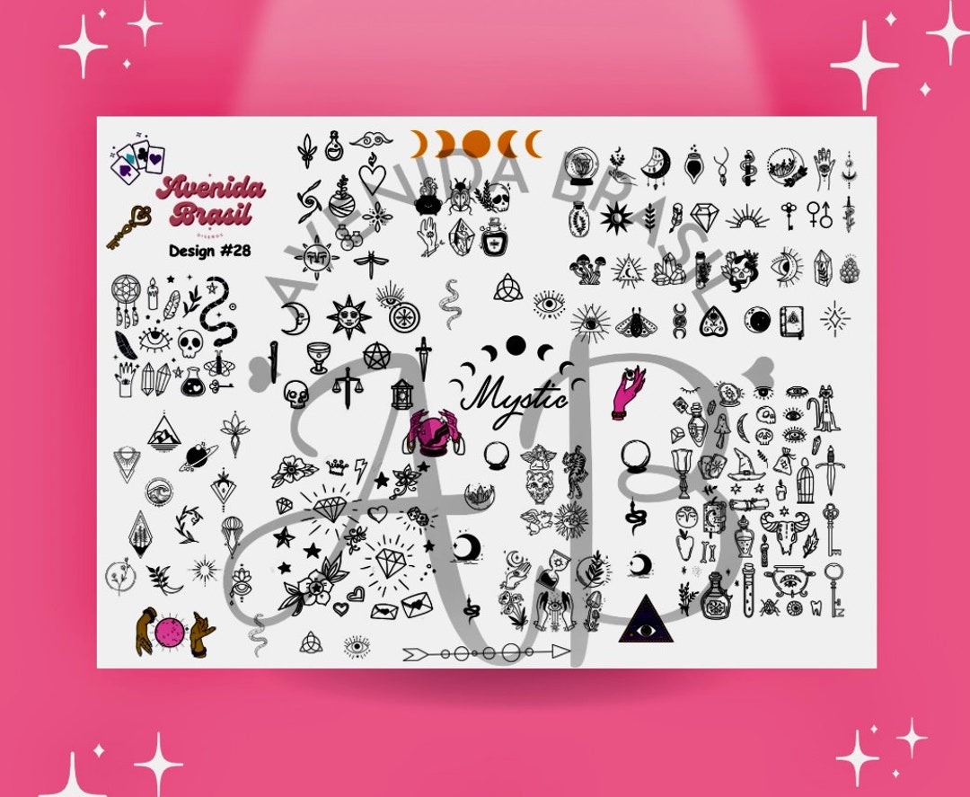 Mystical Magic Nail Art Practice Sheet Nail Art Stickers Nail Art ...