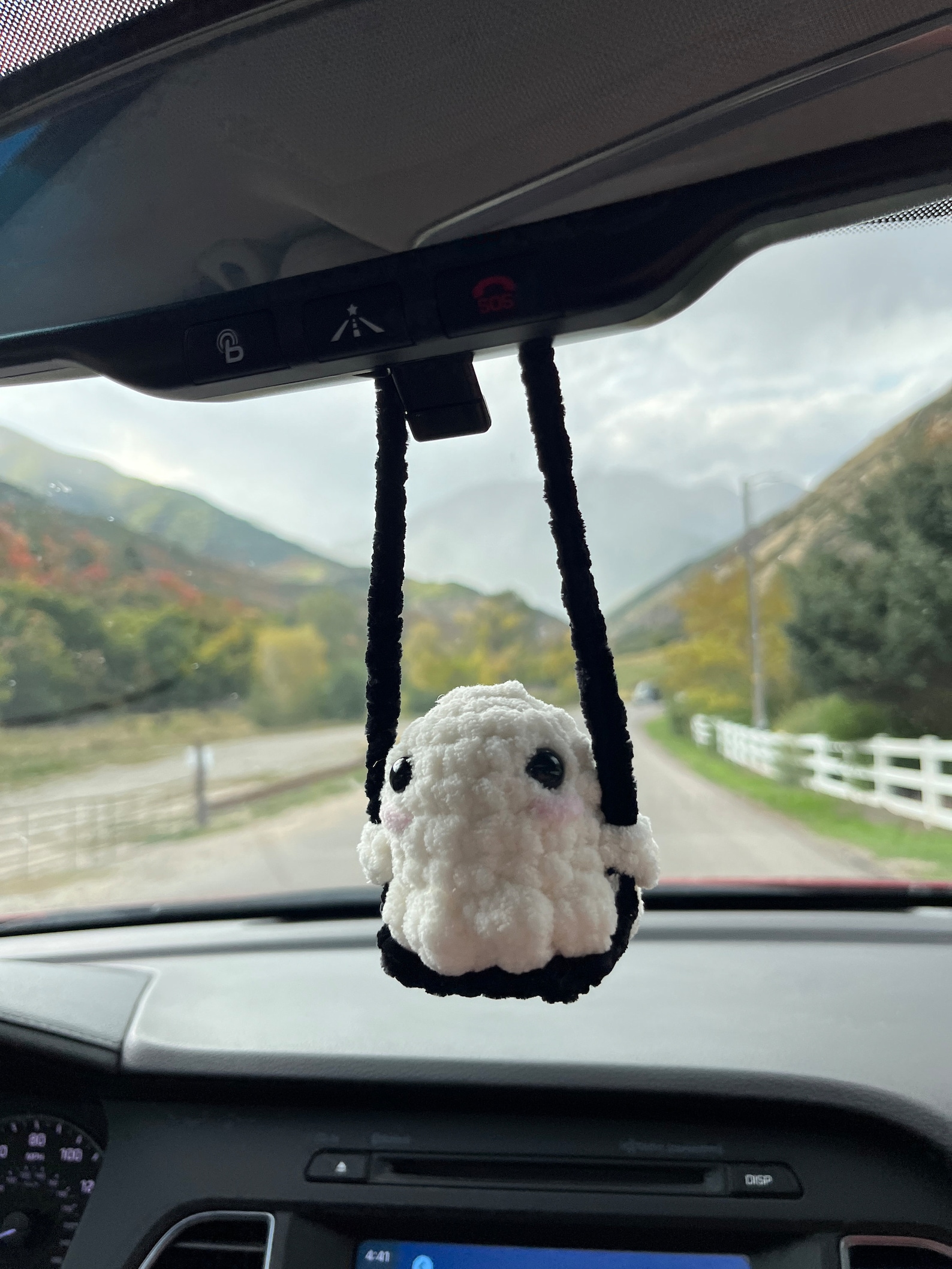 Hanging Car Ghostie, Ghost Decor, Car Decoration, Halloween, Car ...