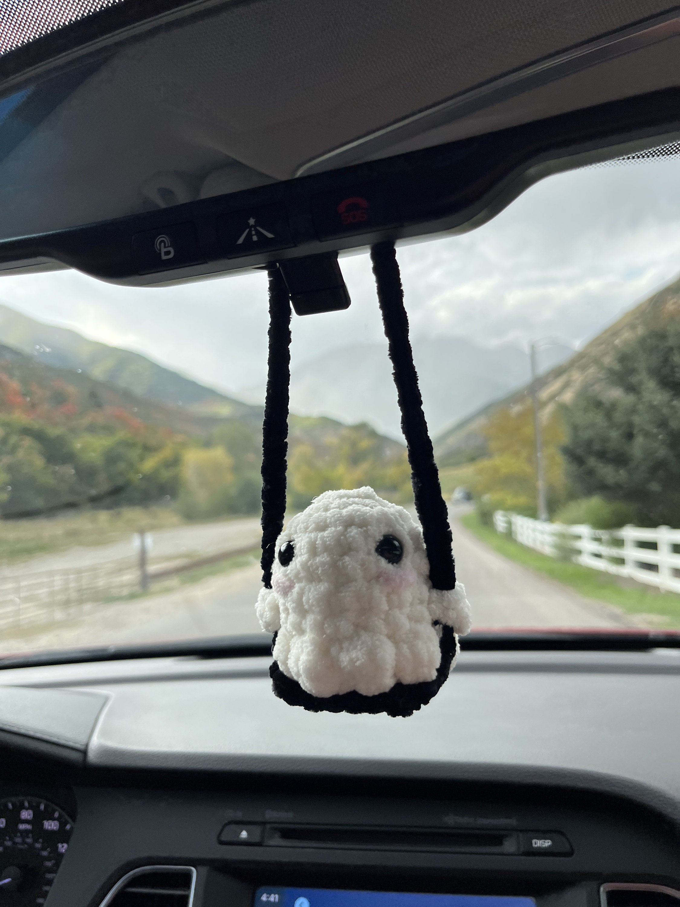 Hanging Car Ghostie, Ghost Decor, Car Decoration, Halloween, Car ...