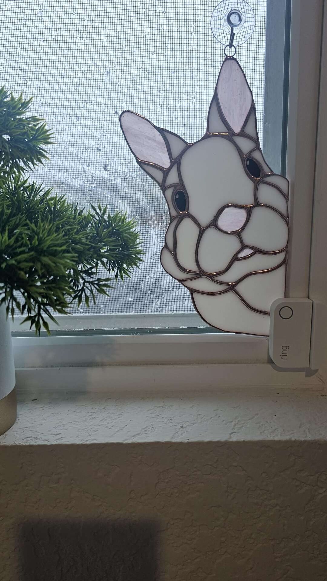 Stained Glass Window Rabbit Animal. Glass Stained Glass - Etsy