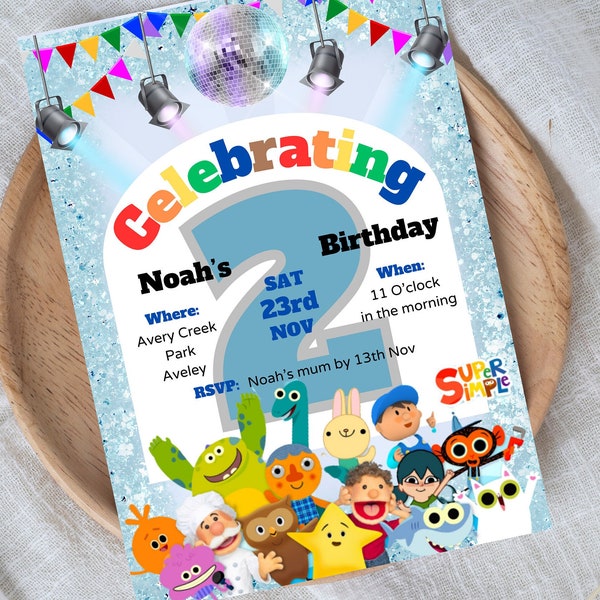 Super Simple Songs Birthday Invitation - Etsy
