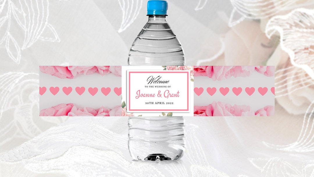 Wedding Water Bottle Labels, Wedding Favours, Wedding Water Bottle ...