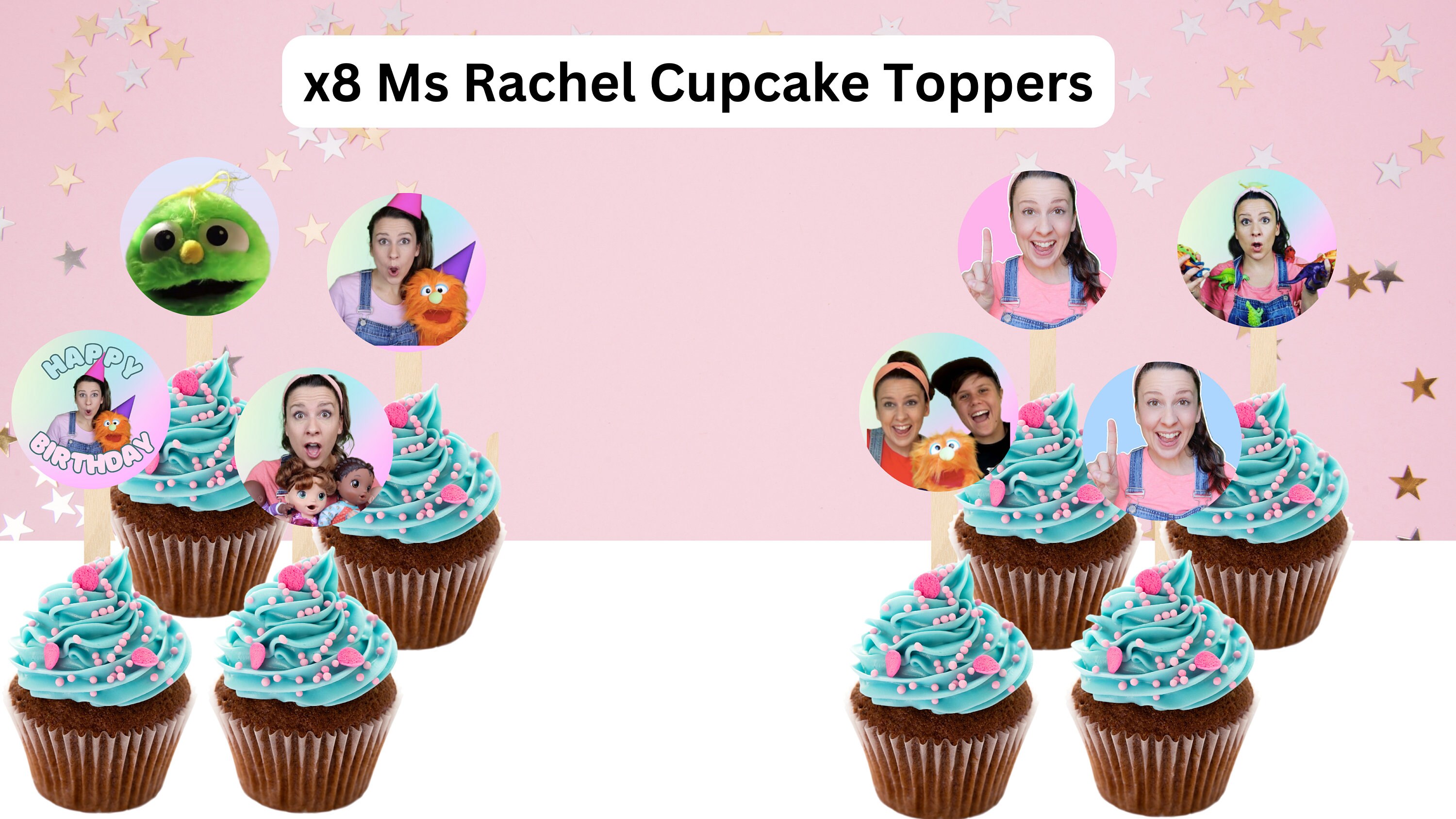 Ms Rachel Cupcake Toppers, Instant Digital Download, Ms Rachel Birthday ...