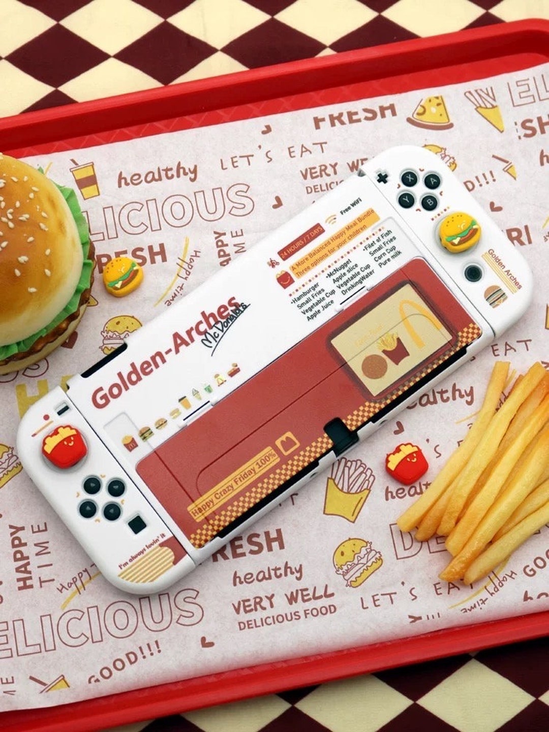 Nintendo Switch/switch OLED Hamburgers Fries Version 2 Joycon - Etsy