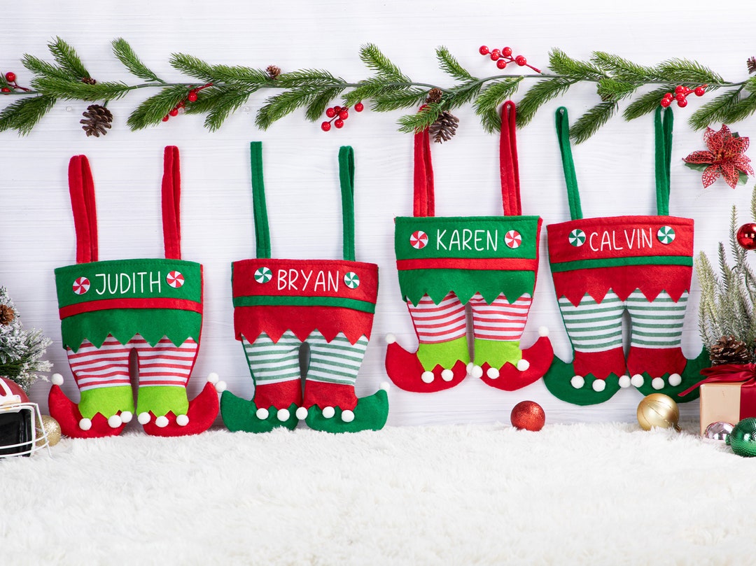 Personalized Elf Stockings Custom Elf Christmas - Etsy