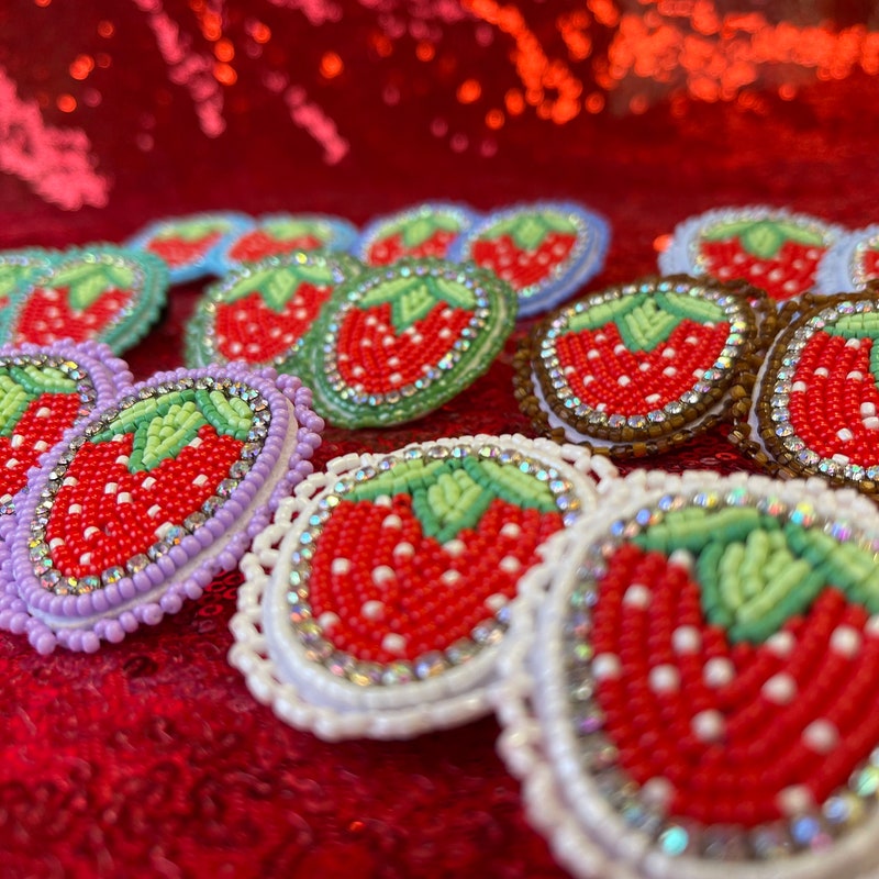Strawberry Beads - Etsy
