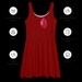 Elegant Skater Dress. Spice Red Color With an Original Heart Design - Etsy