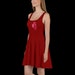 Elegant Skater Dress. Spice Red Color With an Original Heart Design - Etsy