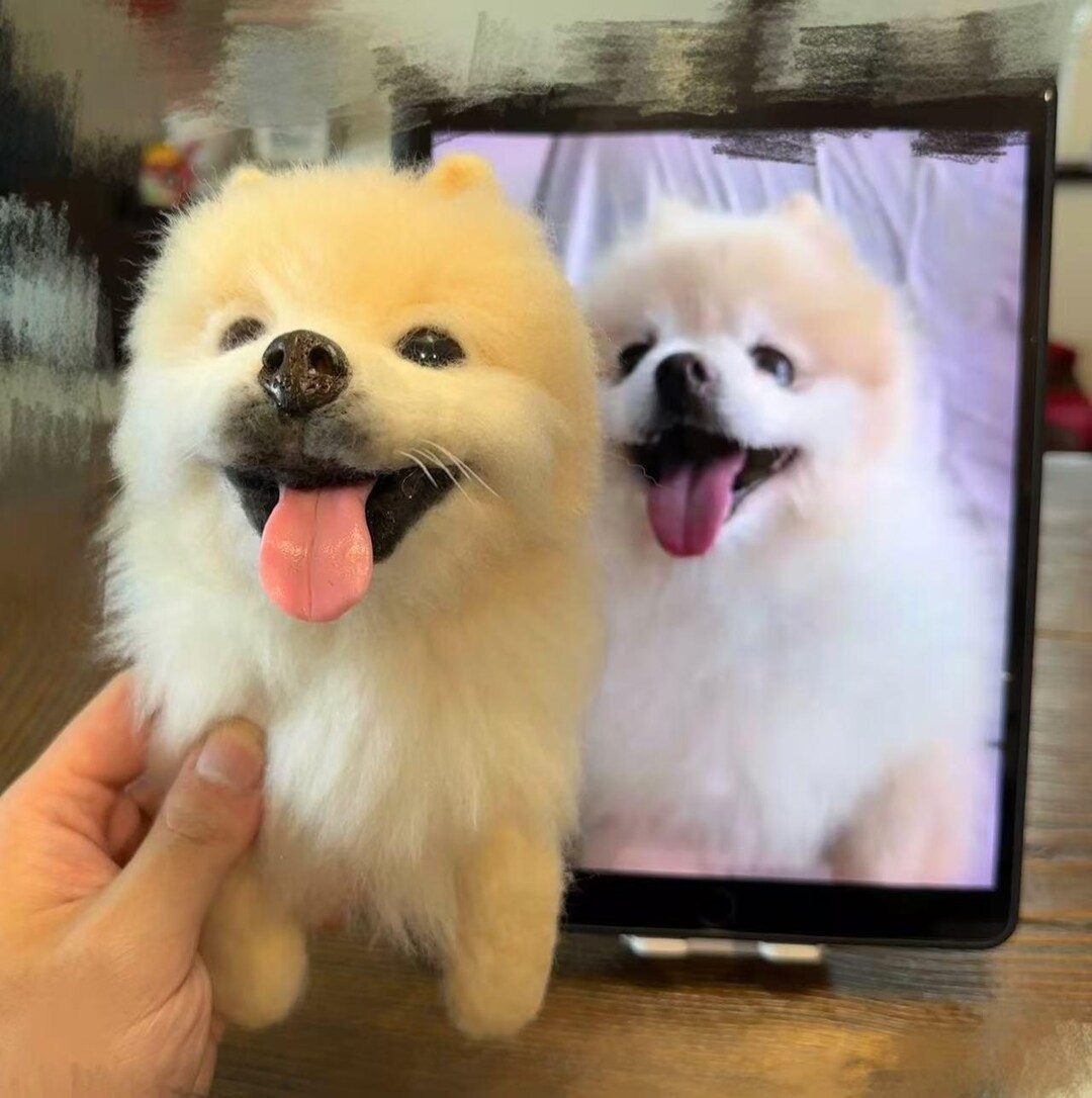 Custom Felt Wool Puppy Plush Toy | Custom Felt Wool Puppy Portrait ...