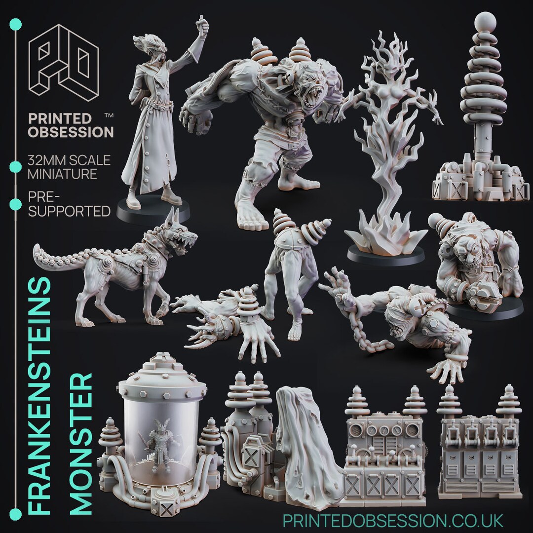 Frankenstein's Monsters D&D 14 Pack Models Dnd Printed Obsession - Etsy
