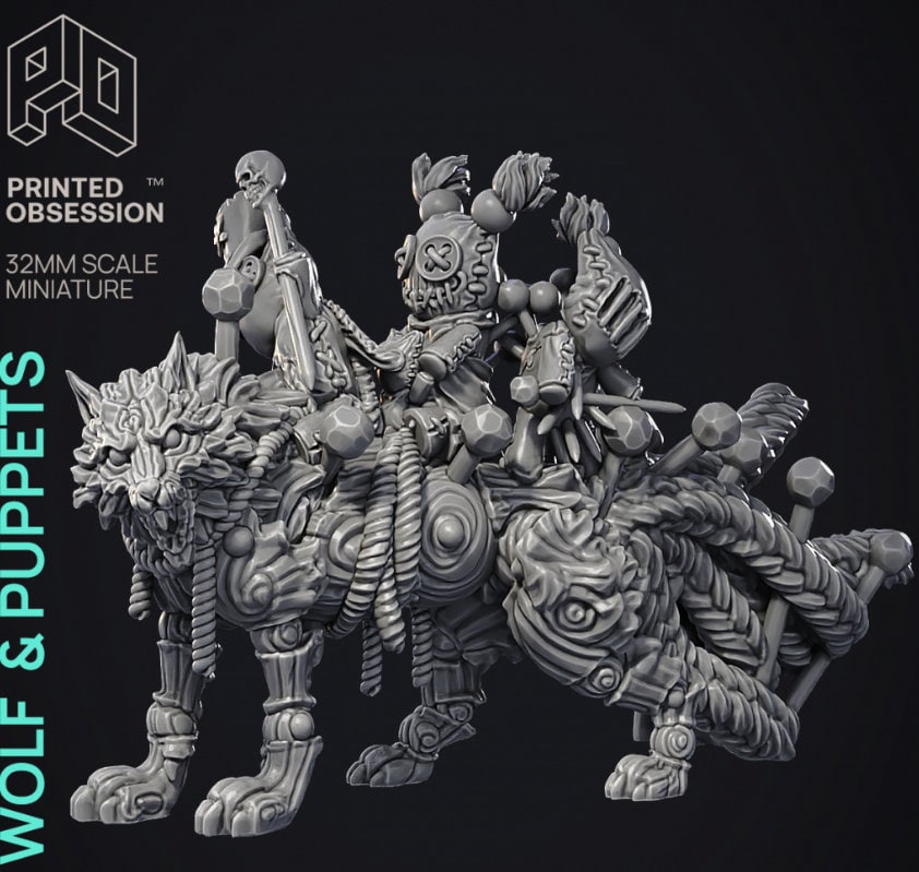 Wolf and Puppets Dnd Printed Obsession - Etsy