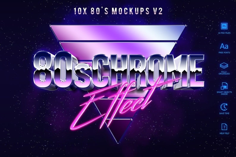 80's Style Text Mockups || Photo Editing Tools, Photoshop Addon, Plugin ...