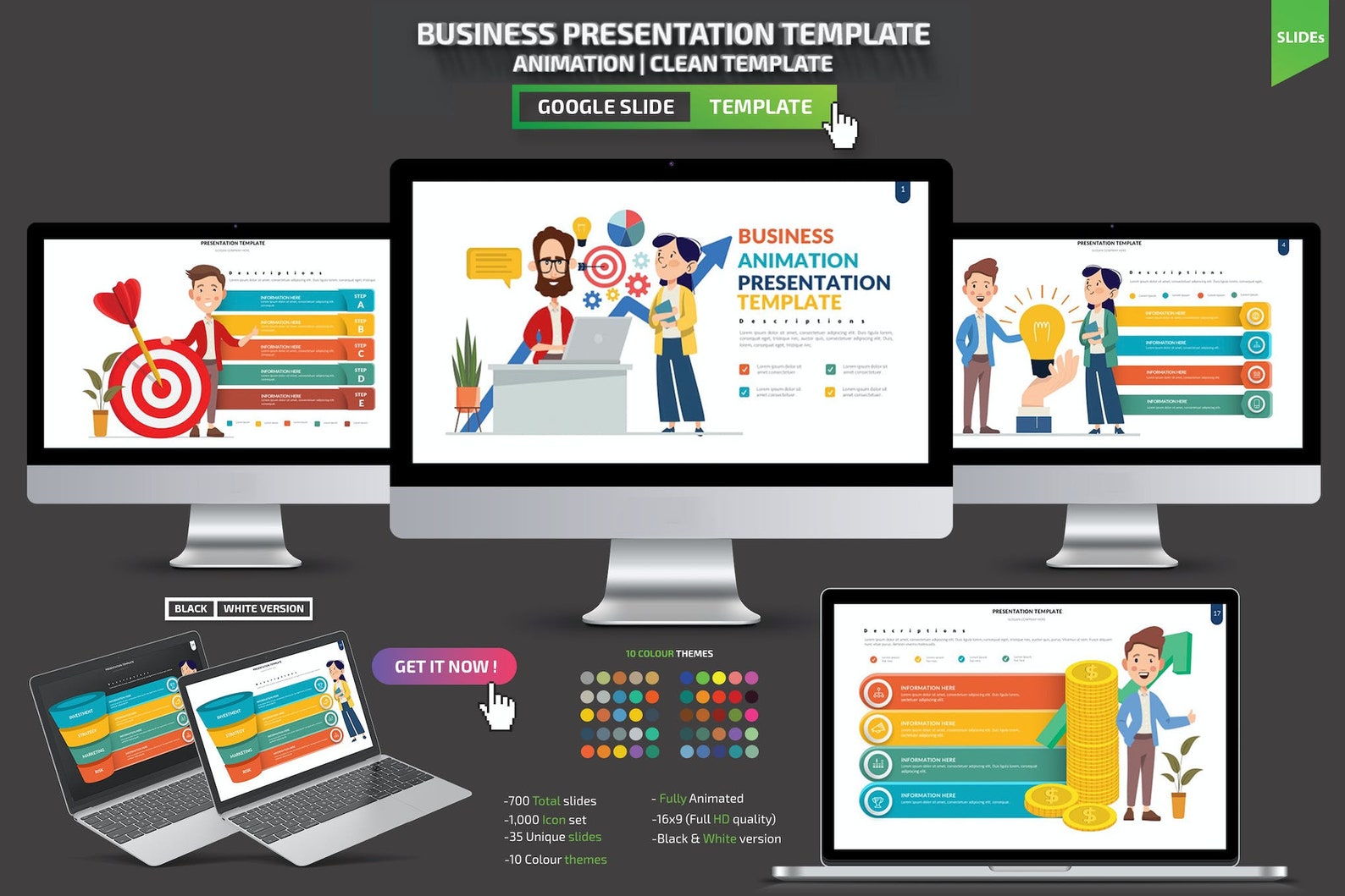 Business Animation Google Slides Presentation Template || Google Slides ...