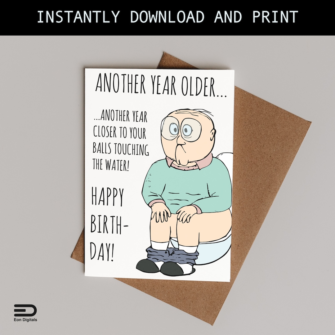 Old Man Birthday Card | Funny Birthday Cards, Digital Card, for Her ...