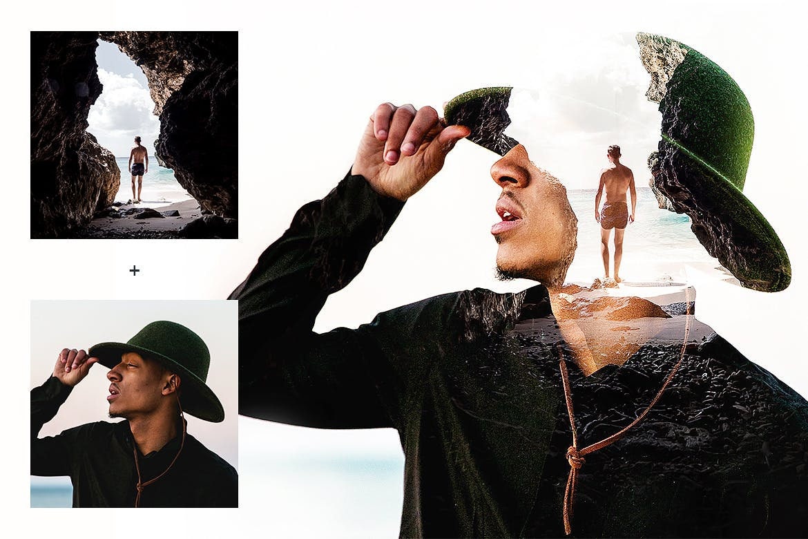 Double Exposure Photoshop Action Photo Editing Tools - Etsy