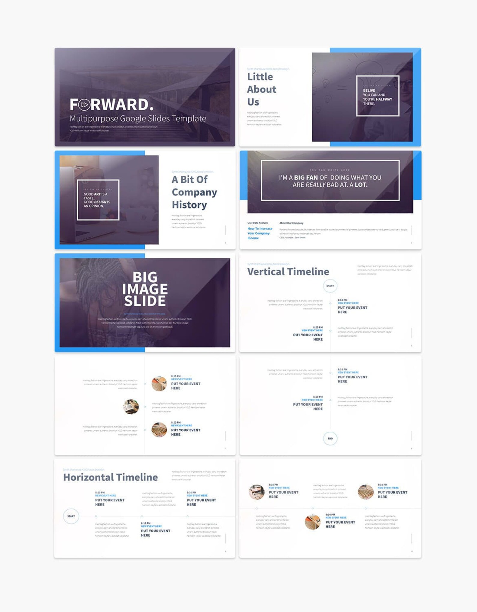 Forward Multipurpose Google Slides Presentation Template || Google ...