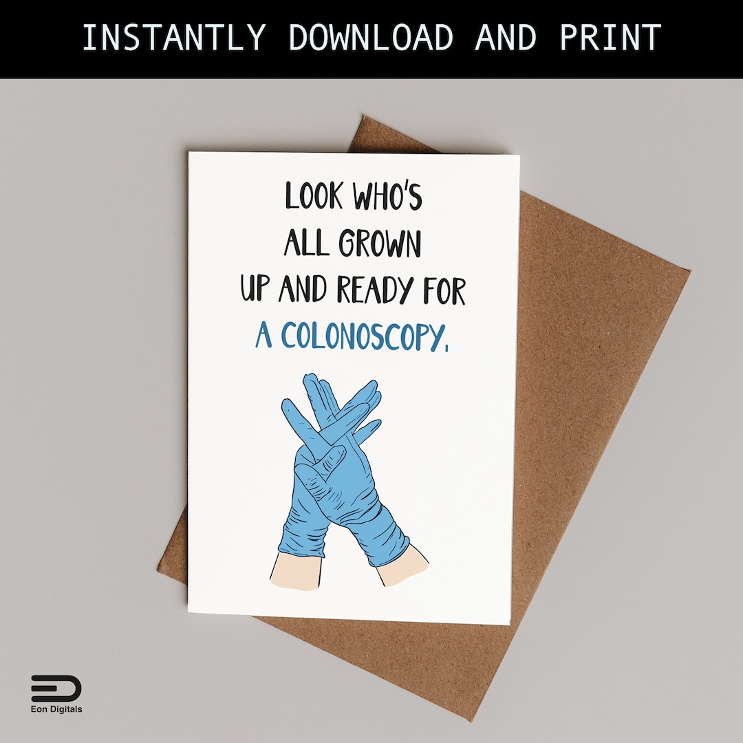 Birthday Colonoscopy Card Funny Birthday Cards, Digital Card, for Her ...