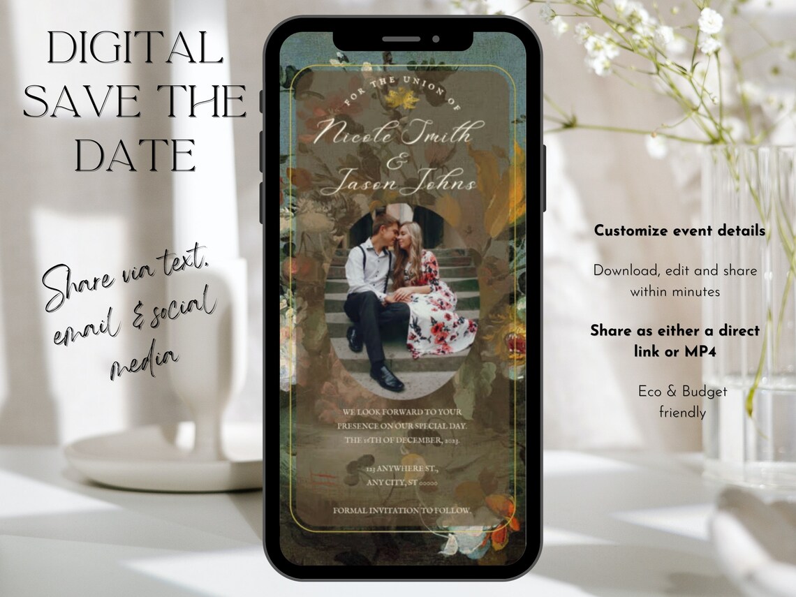 Digital Save the Date, Electronic Save the Date, Digital Save the Date ...