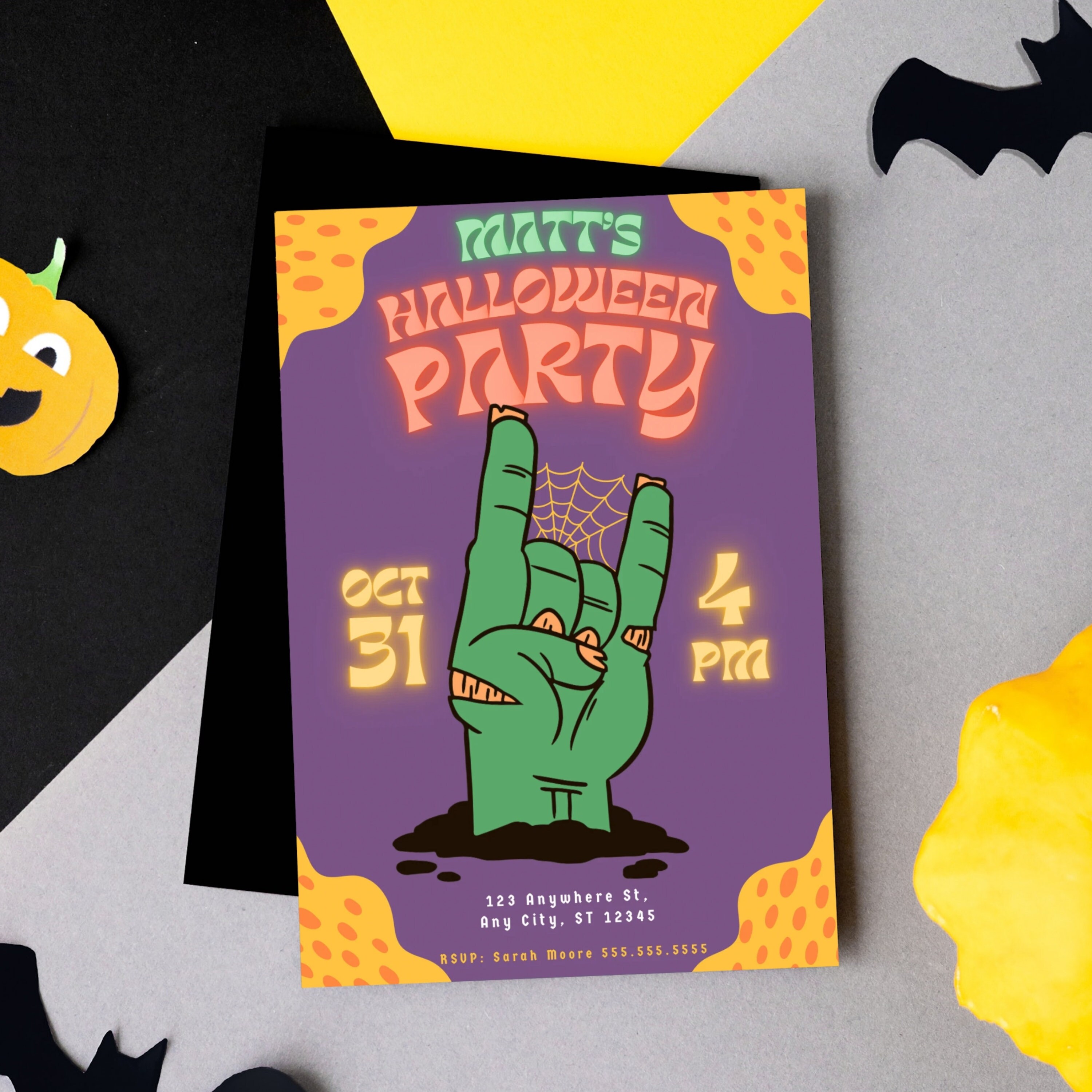 Editable Kids Halloween Party Invitation Instant Download - Etsy