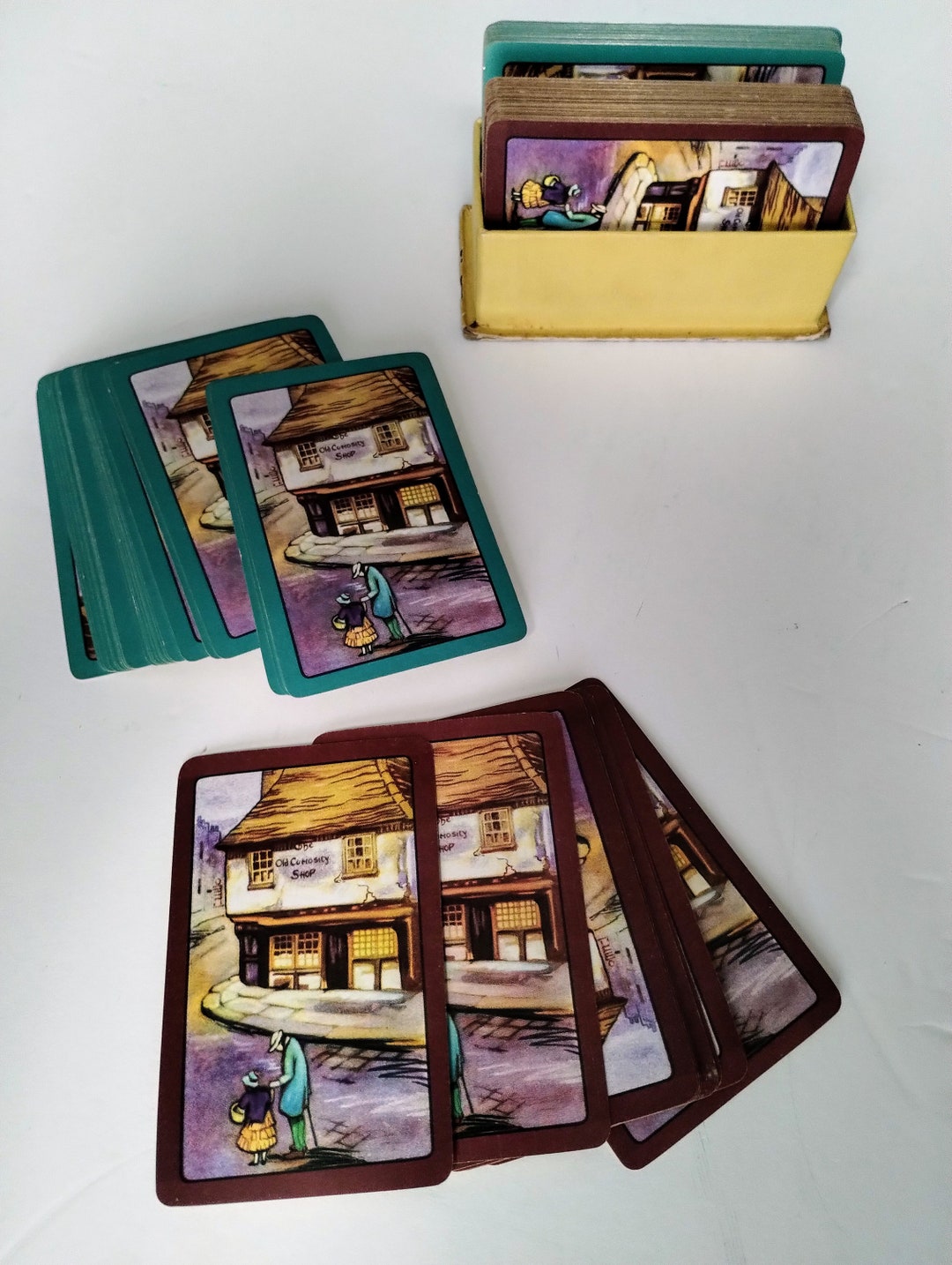 Antique NYC 1890s the Old Curiosity Shop Playing Cards Rare Double Deck ...