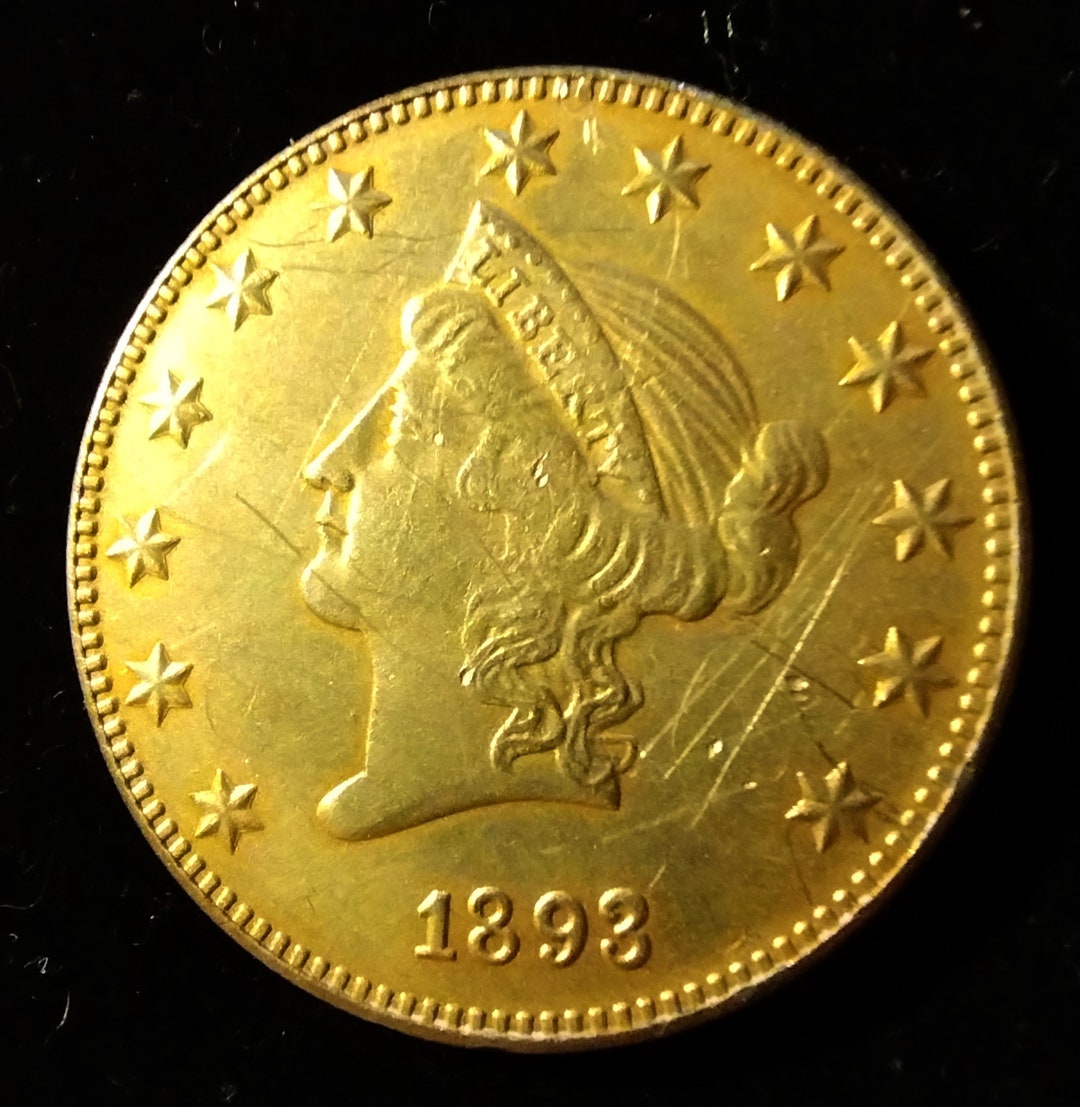 Grandpa's 1893 Gold US 20 Dollar Coin Liberty Head Double Eagle - Etsy