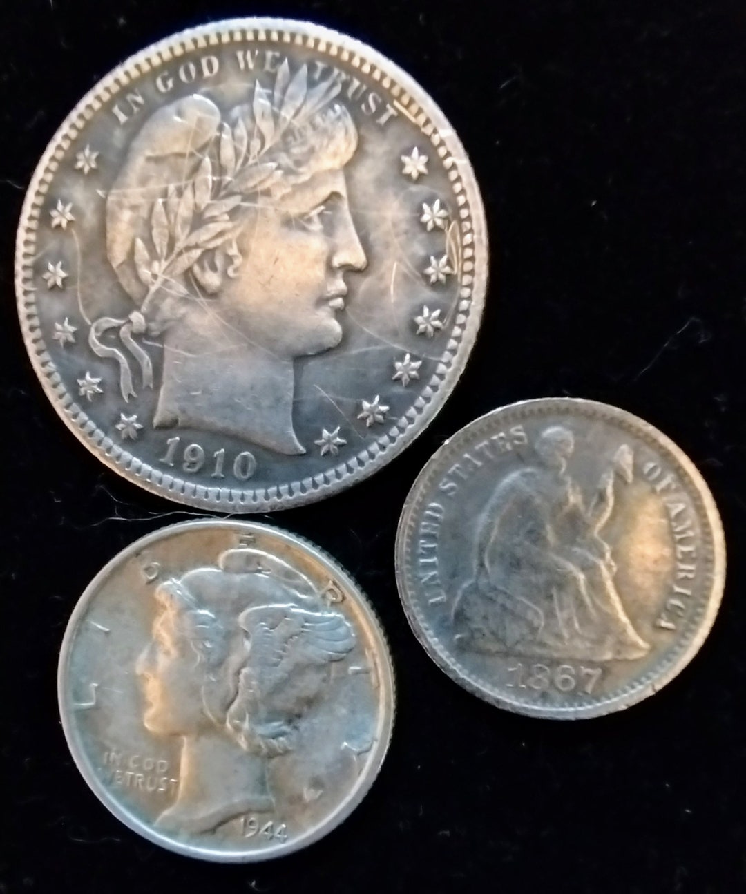 Grandpa's Old US Silver Coin Collection 3 Coin Lot - Etsy