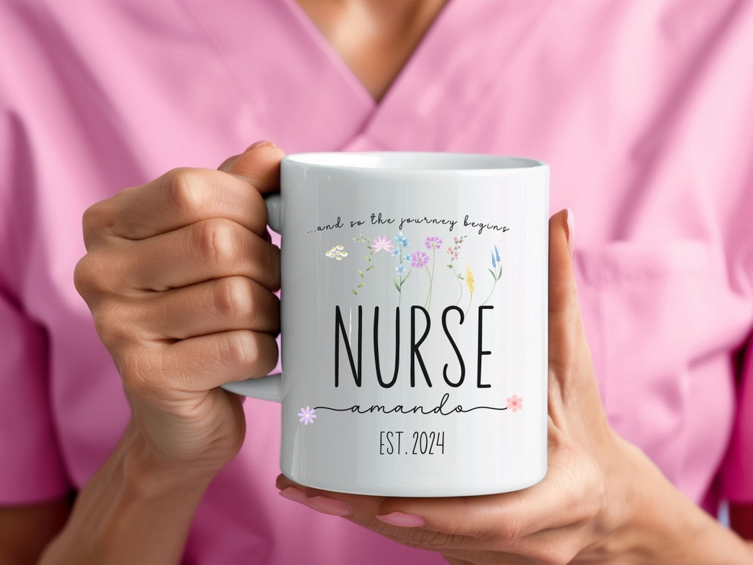 Personalized Nurse Graduate Gift Mug for Her, Custom Name Nurse ...